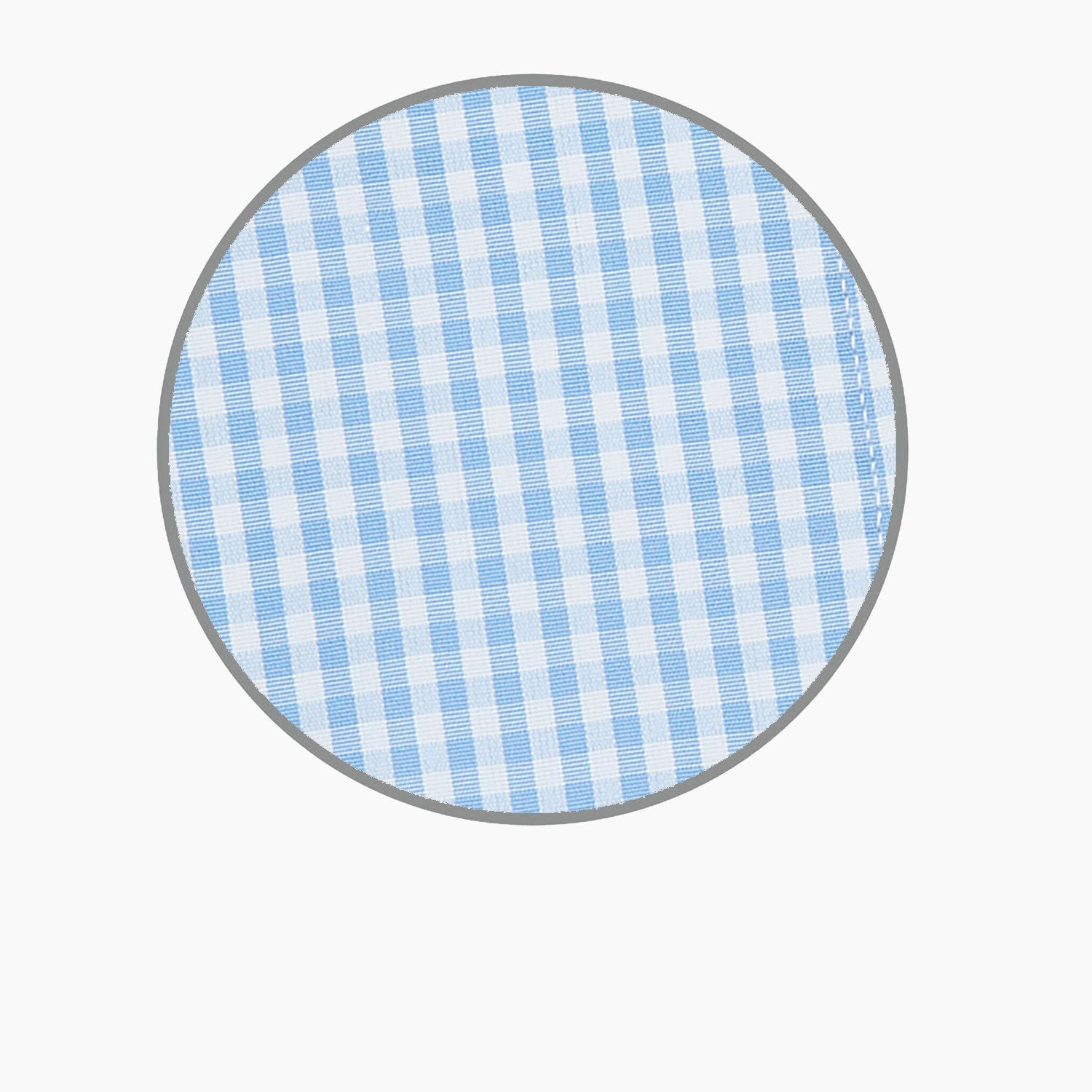 Light Blue Gingham Check Cotton Fabric | Turnbull & Asser