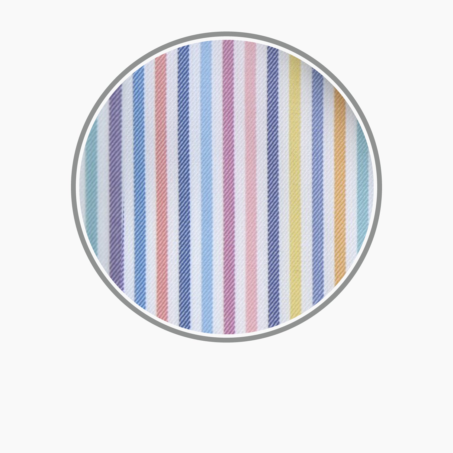 Multicoloured Graph Stripe Cotton Fabric | Turnbull & Asser